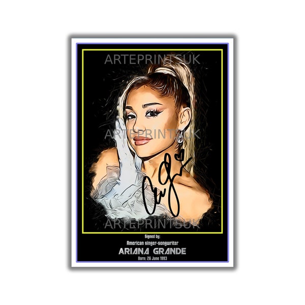 Ariana Grande Autograph - Etsy