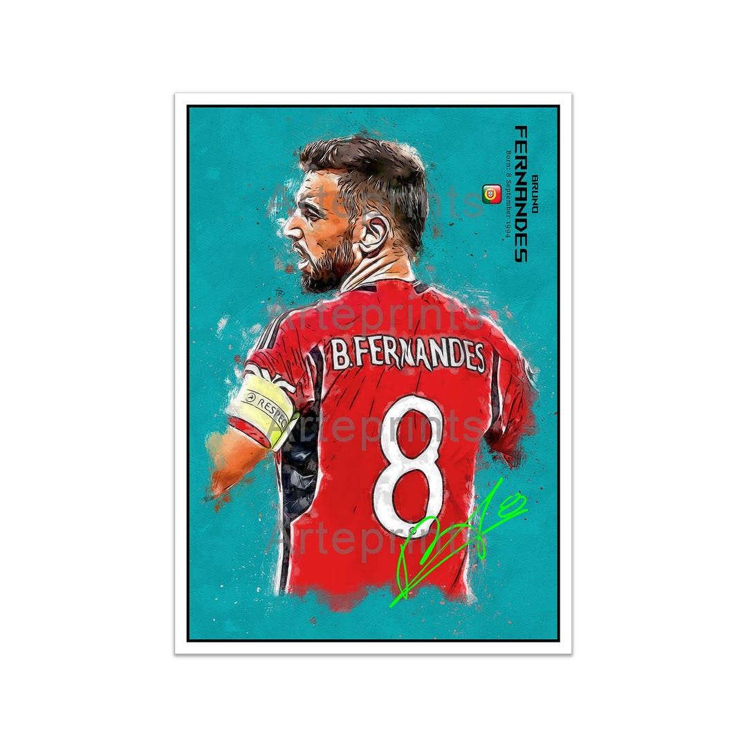 Bruno Fernandes Signed Art Print - Etsy