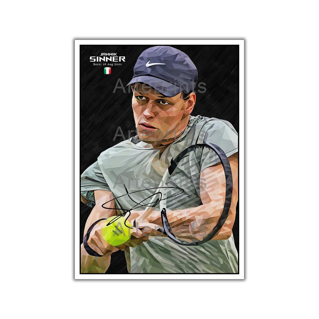 Jannik Sinner Signed Art Print - Etsy