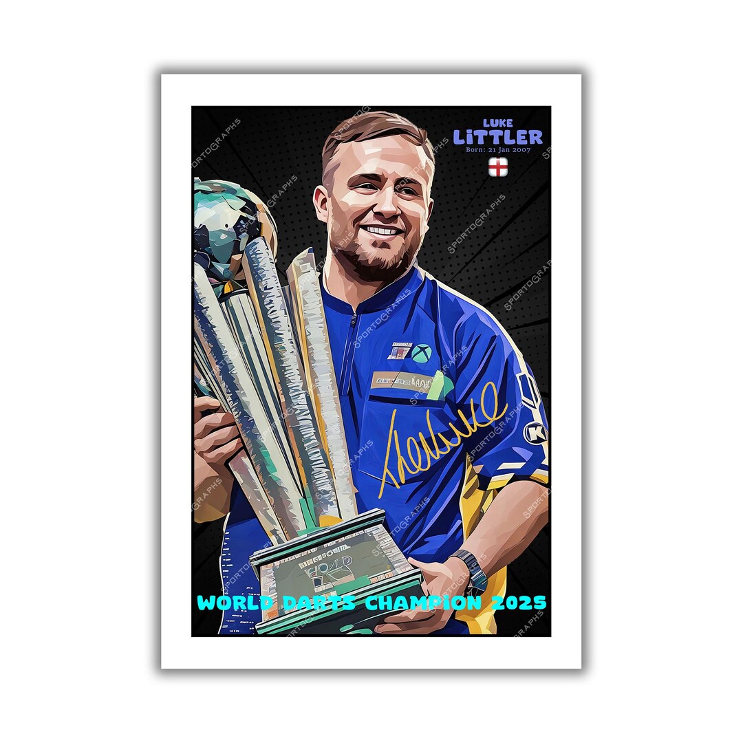 Luke Littler Signed Art Print - Etsy