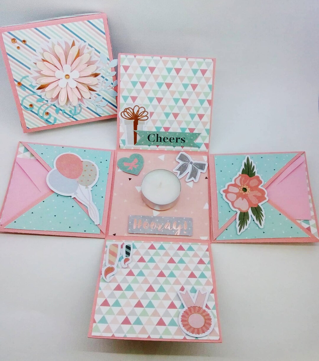 Large Explosion Box Pink Birthday Wedding Anniversary Gift Packaging ...