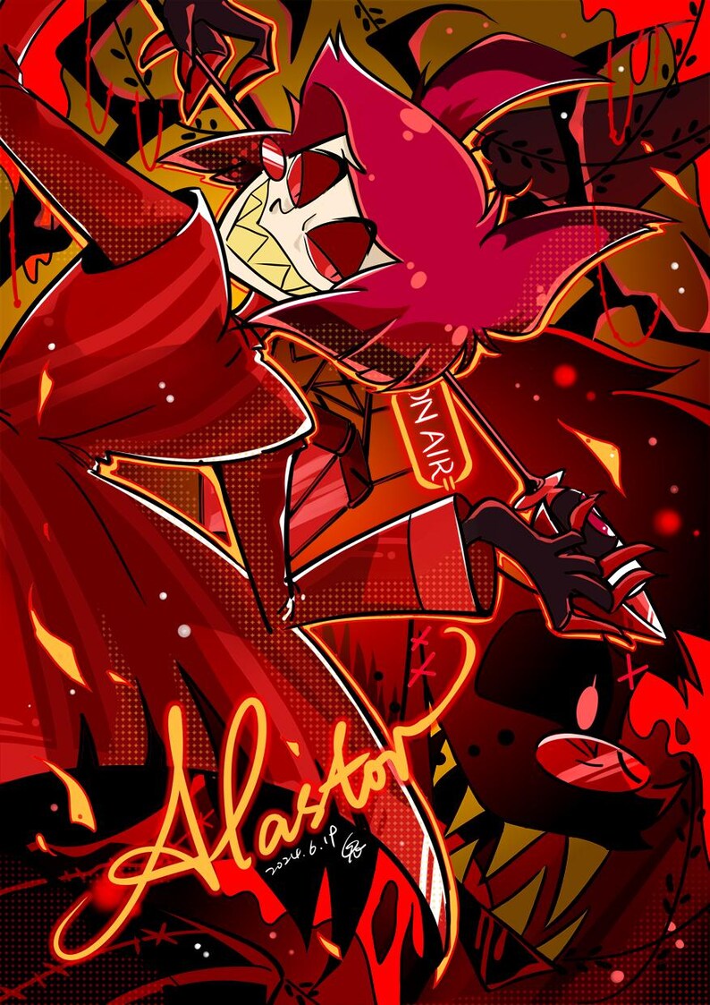 Deman Hotel Postcard | Hazbin| Vox Alastor Adam Lucifer Husk Angel ...