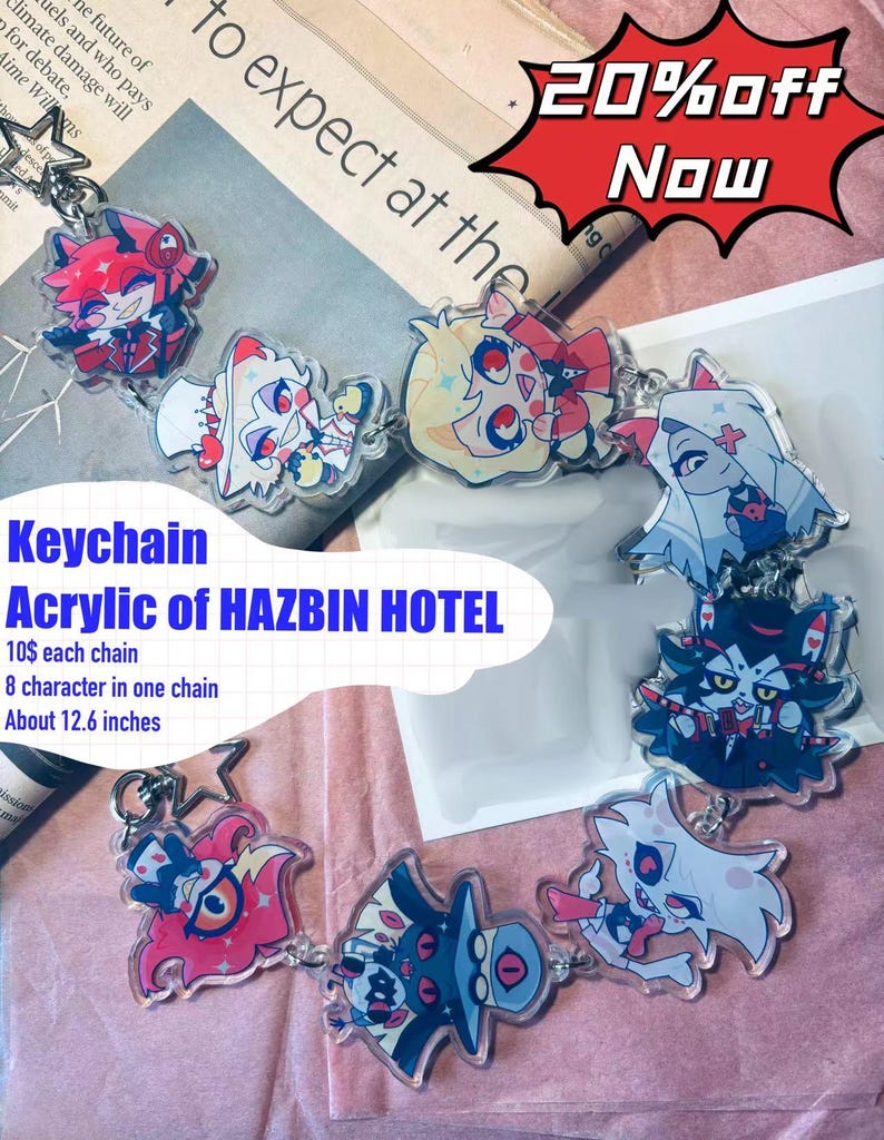 Hazbin Hotel Acrylic Keychain/ Charms[ft. Alastor, Lucifer, Husk ...