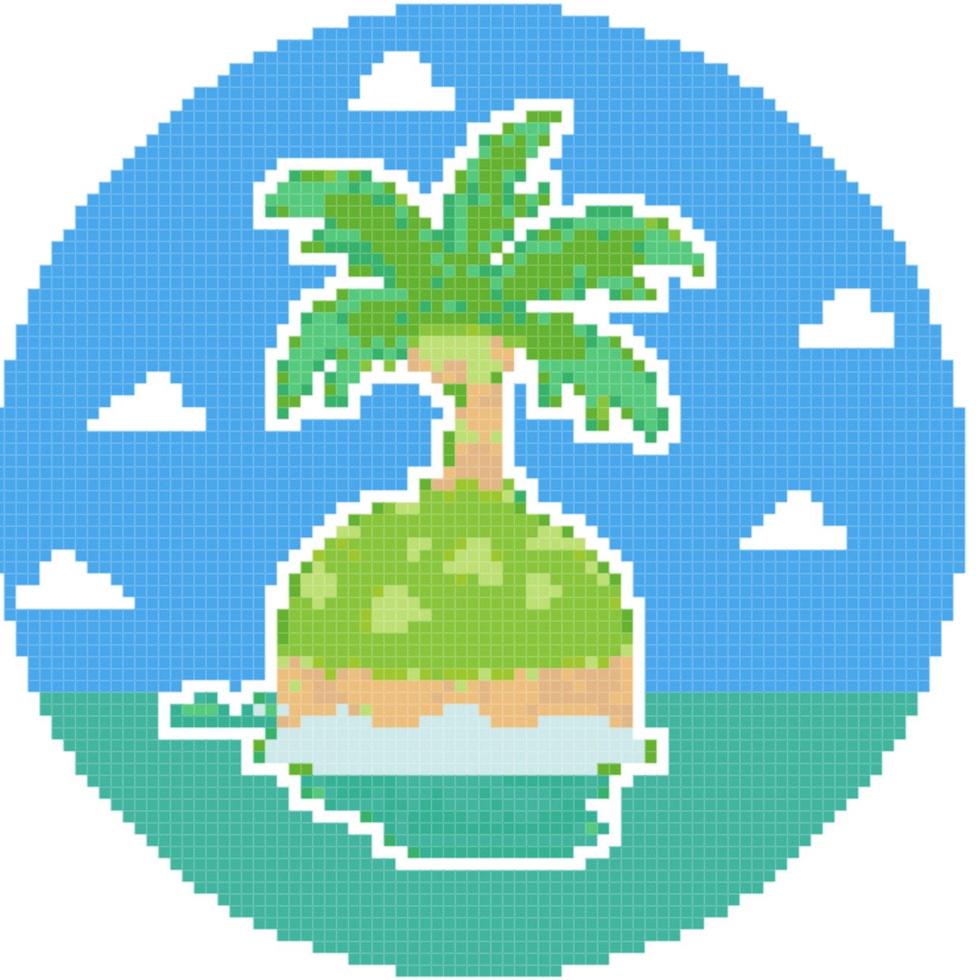 Animal Crossing Palm Tree Cross Stitch Pattern - Etsy