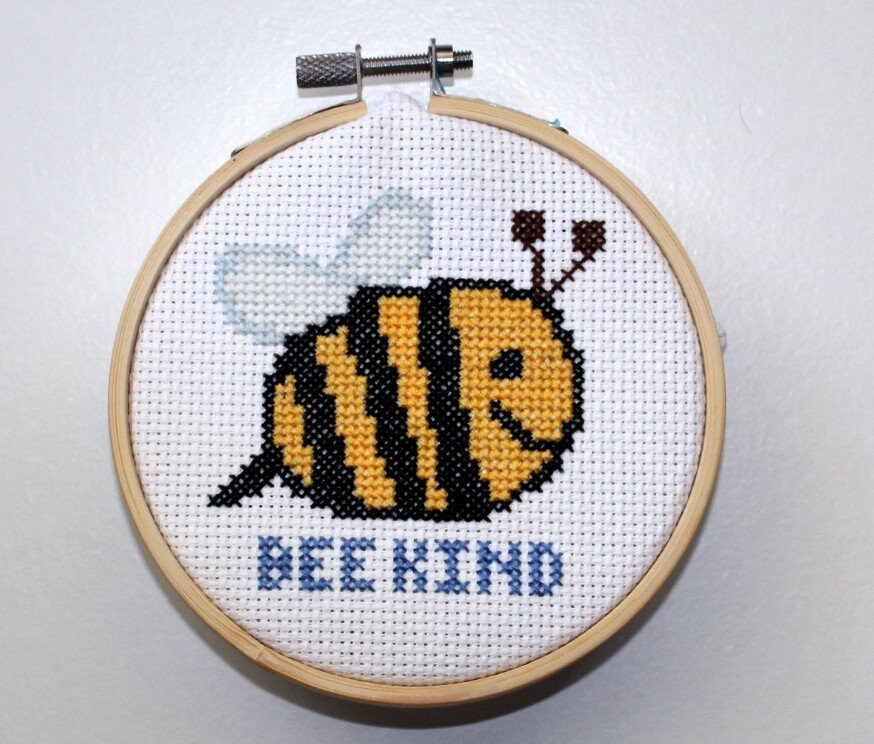 Bee Kind Cross Stitch Pattern - Etsy