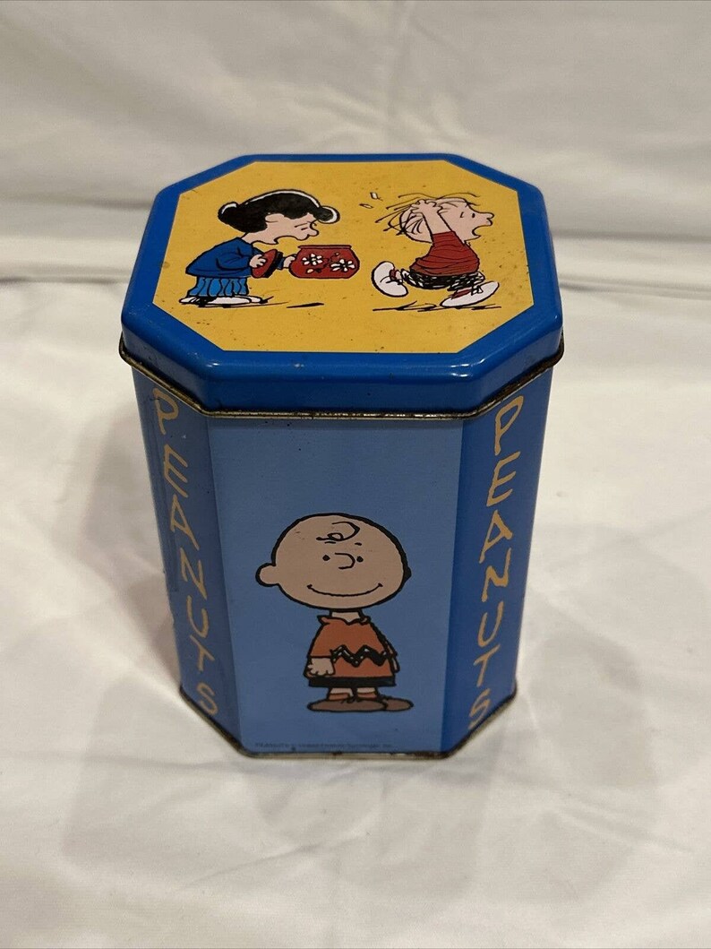 UFS Vintage PEANUTS Characters Octagon Shaped Tin - Etsy