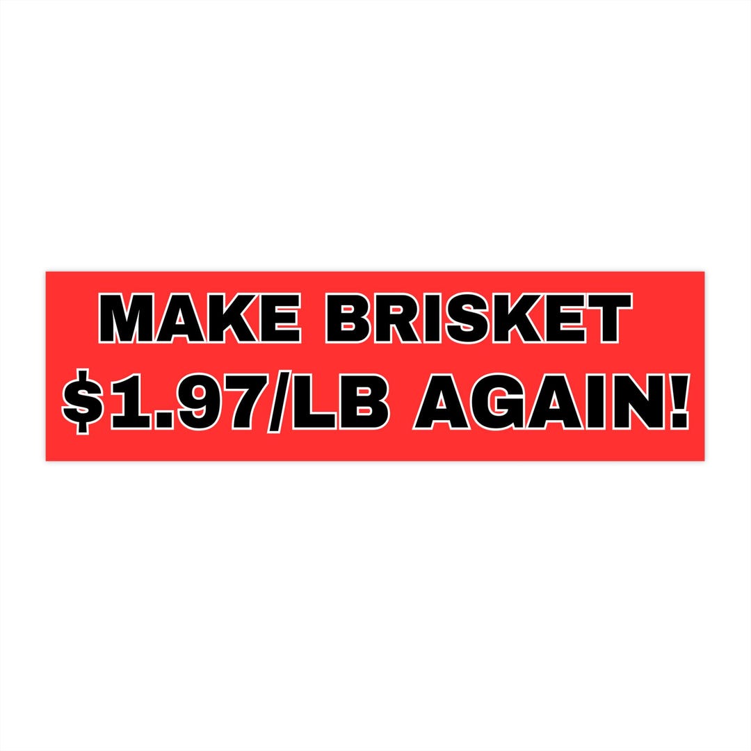 Humorous Brisket Bumper Sticker | BBQ Lover Gift, Car Decor, Funny ...