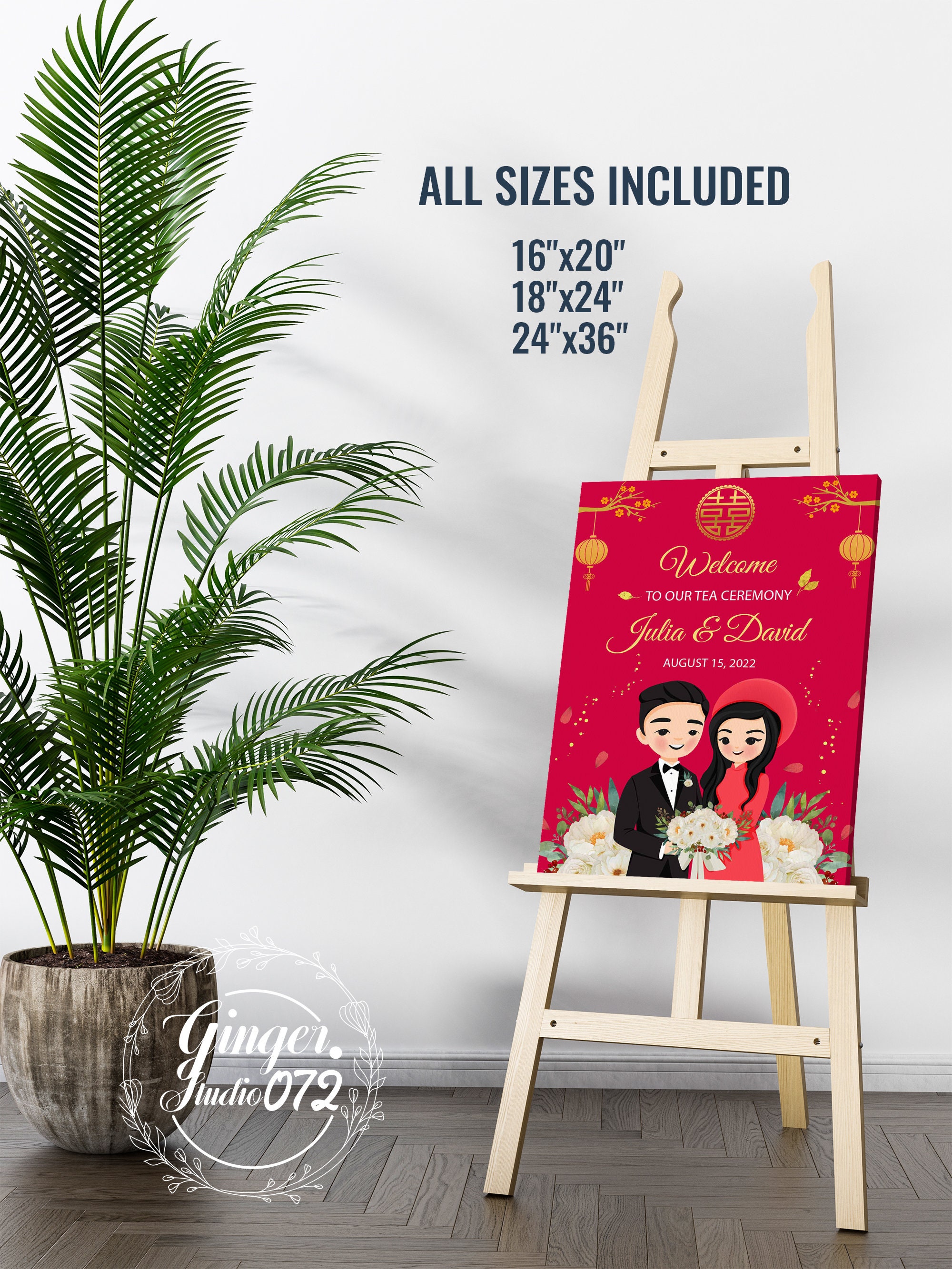 Cute Welcome Wedding Sign Welcome Sign Tea Ceremony Welcome - Etsy UK