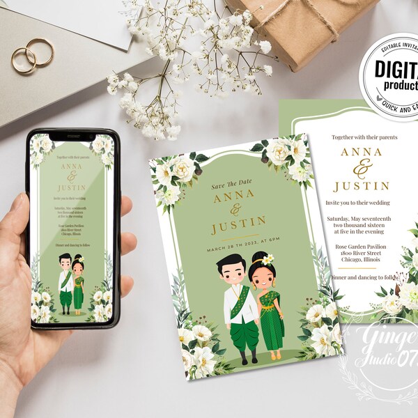 Khmer Wedding Invitations - Etsy