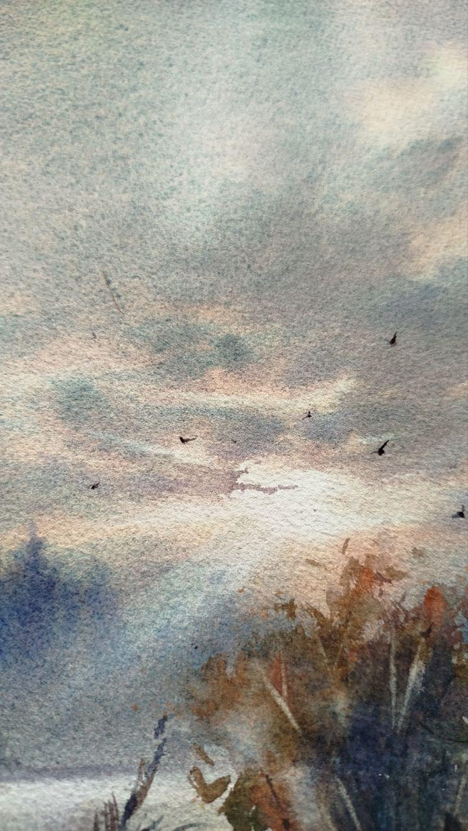 Original Dawn River Watercolor Painting, Foggy Landscape Art - Etsy