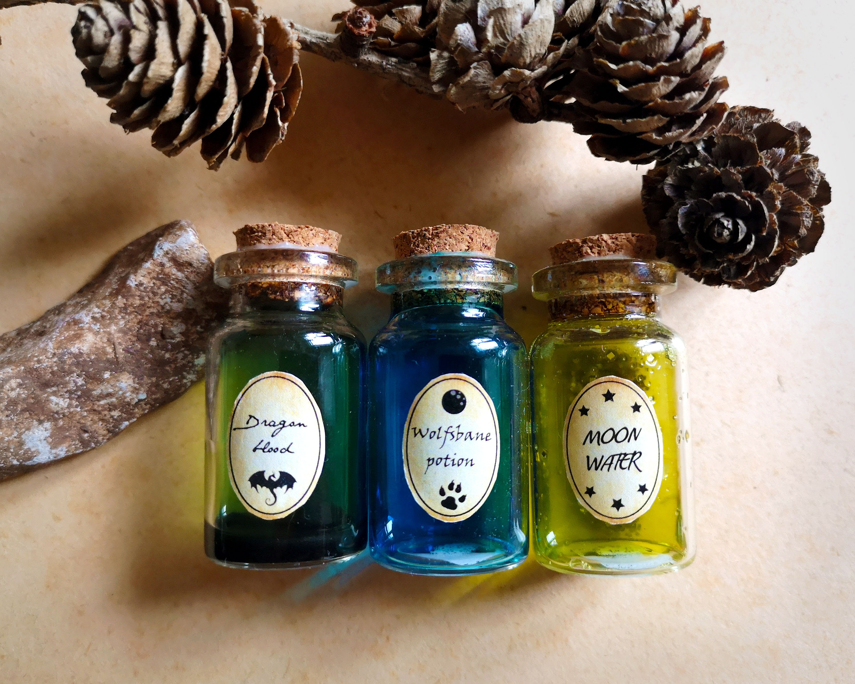 Dragon Blood Wolfsbane Potion Moon Water Potion Set Wicca - Etsy