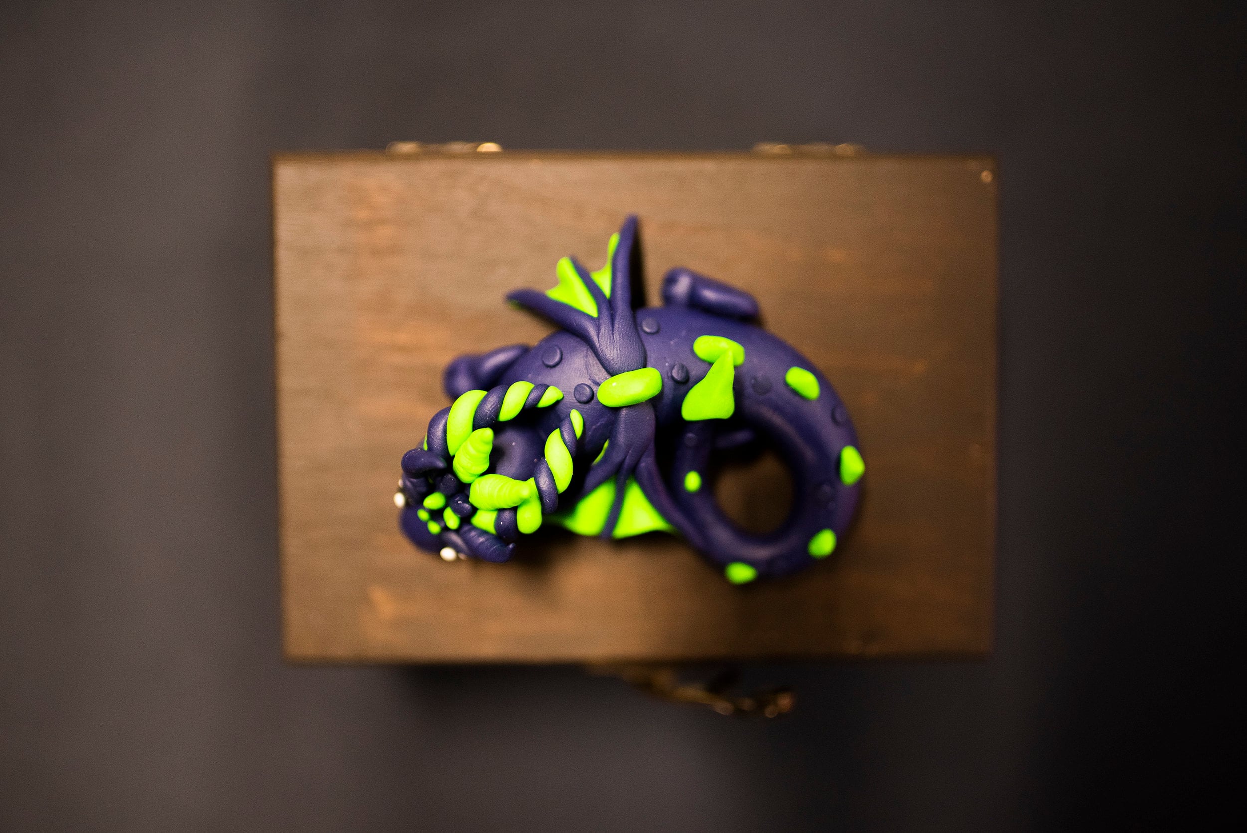 Dragon Chest Dragon Box Miniature Dragon on a Box Dice Box - Etsy