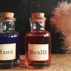 Health and Mana Potion Set; RPG, LARP, Geeky Collectables, Dungeons and ...