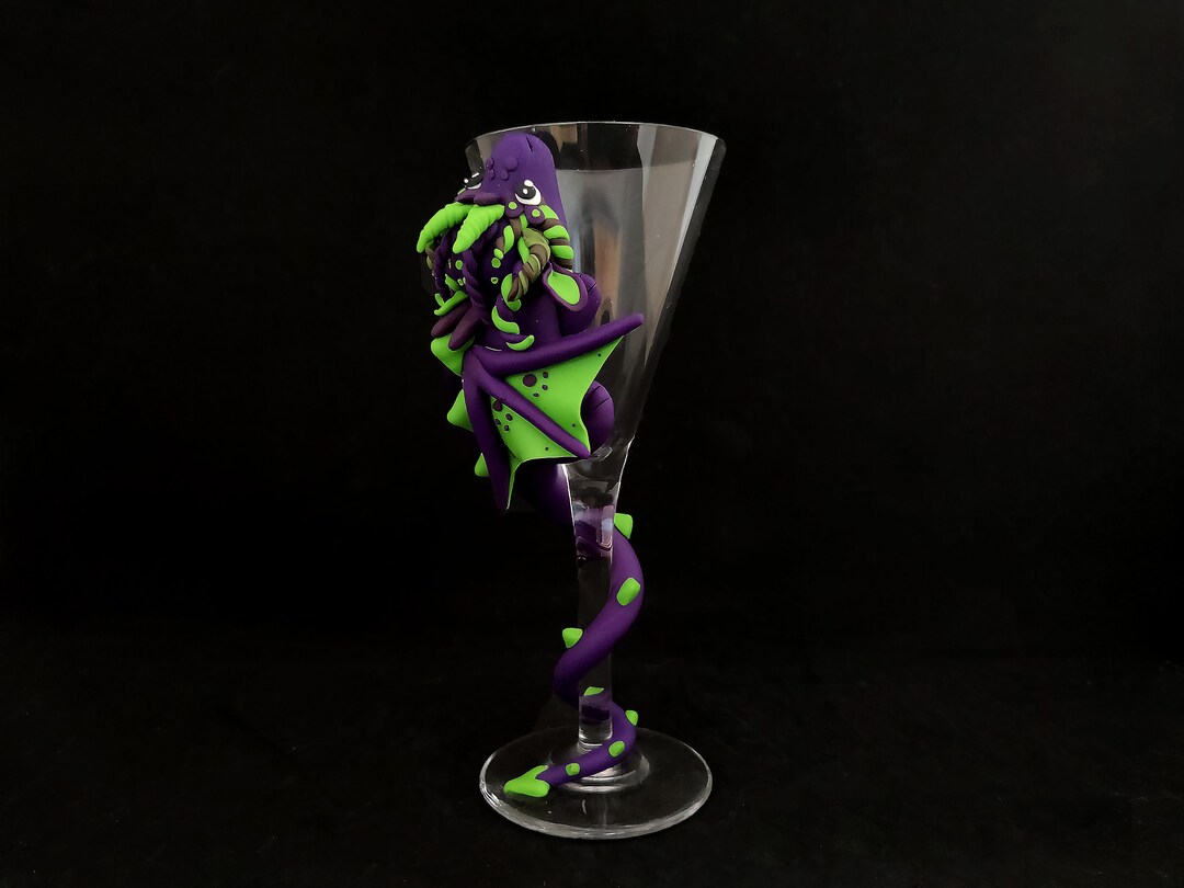 Polymer Clay Dragon Glass Set; Geeky Gift, Gifts for Geeks, Dnd ...