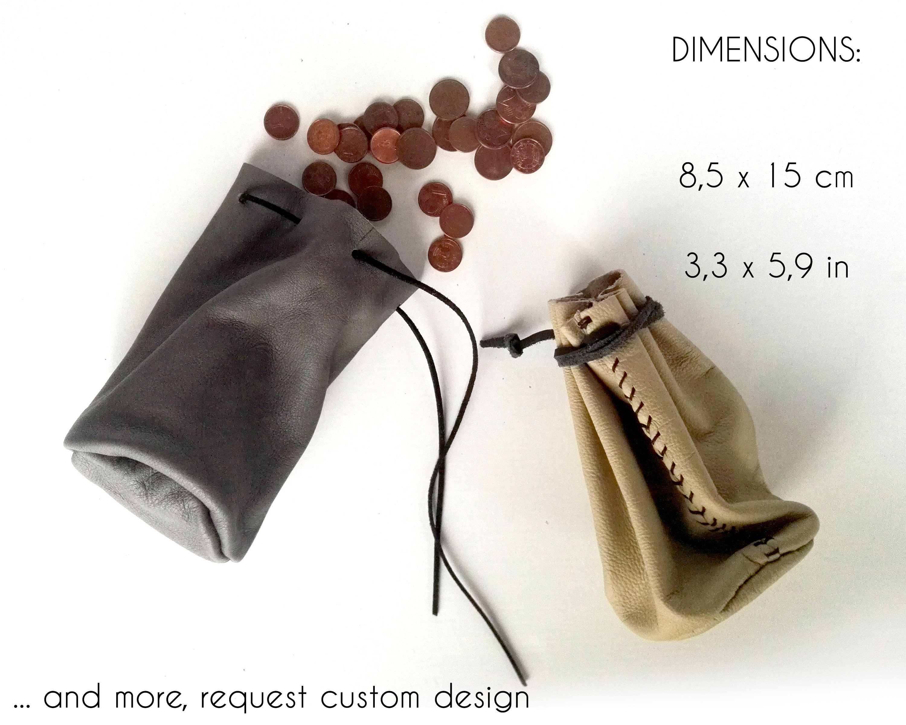 Leather Pouch, Custom Designs Click for Details LARP, RPG, Dice Bag ...