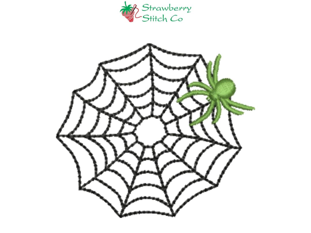 Spider Web Design, Halloween Embroidery, Creepy Spider, Machine ...