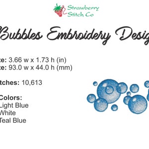 Bubbles Machine Embroidery Design Instant Download - Etsy