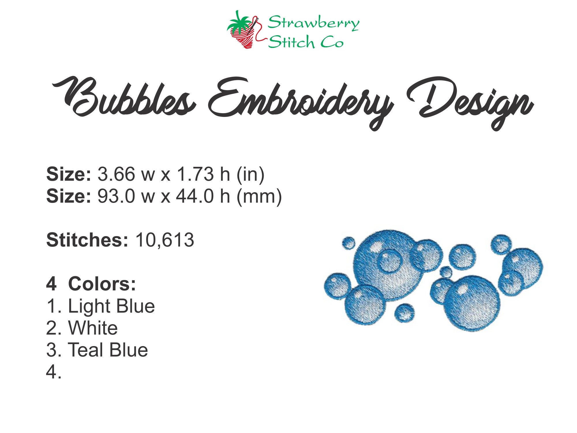 Bubbles Machine Embroidery Design Instant Download - Etsy