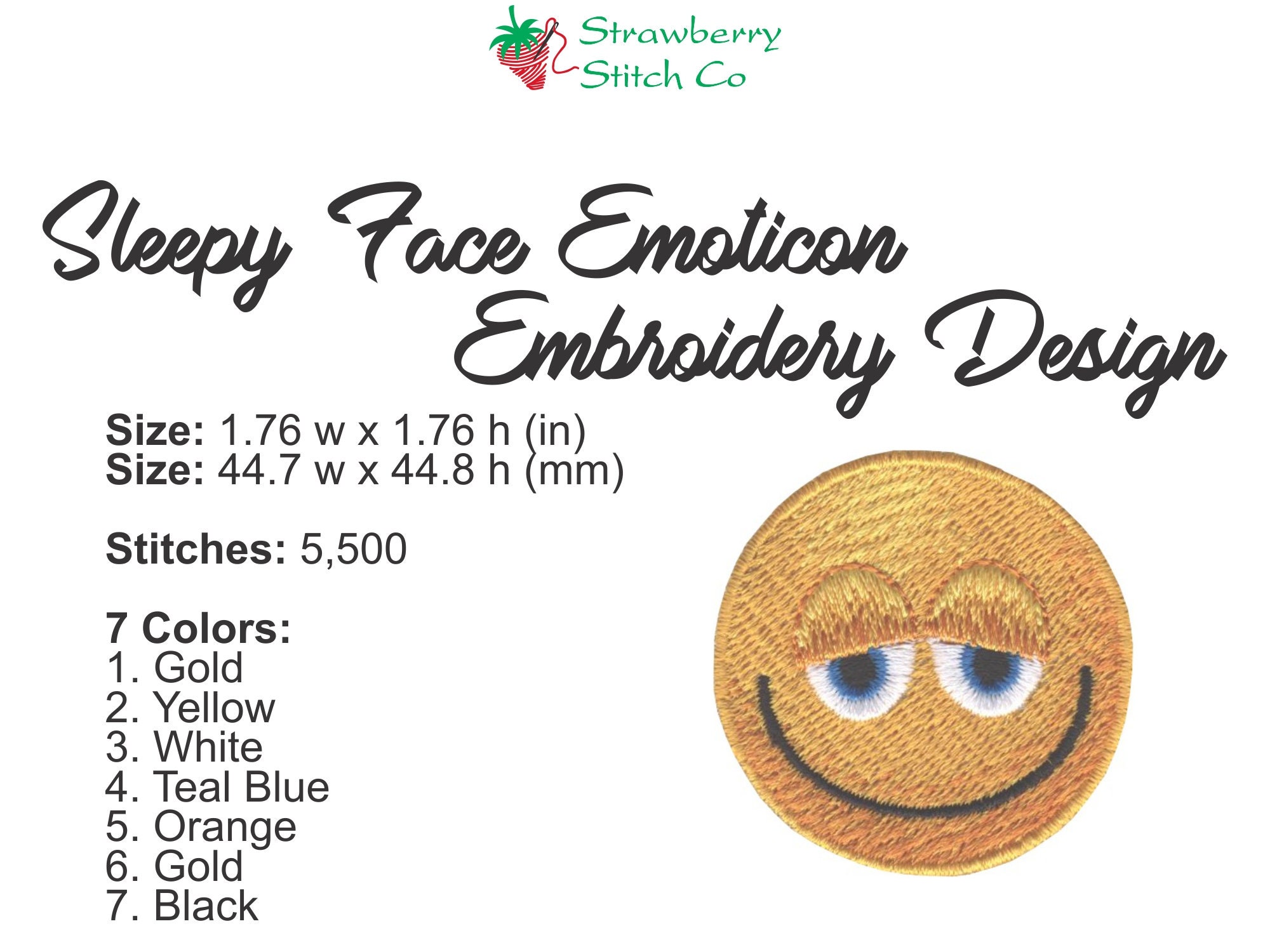 Slaperig emoticon moe Emoji machine borduurwerk gele tekst - Etsy België