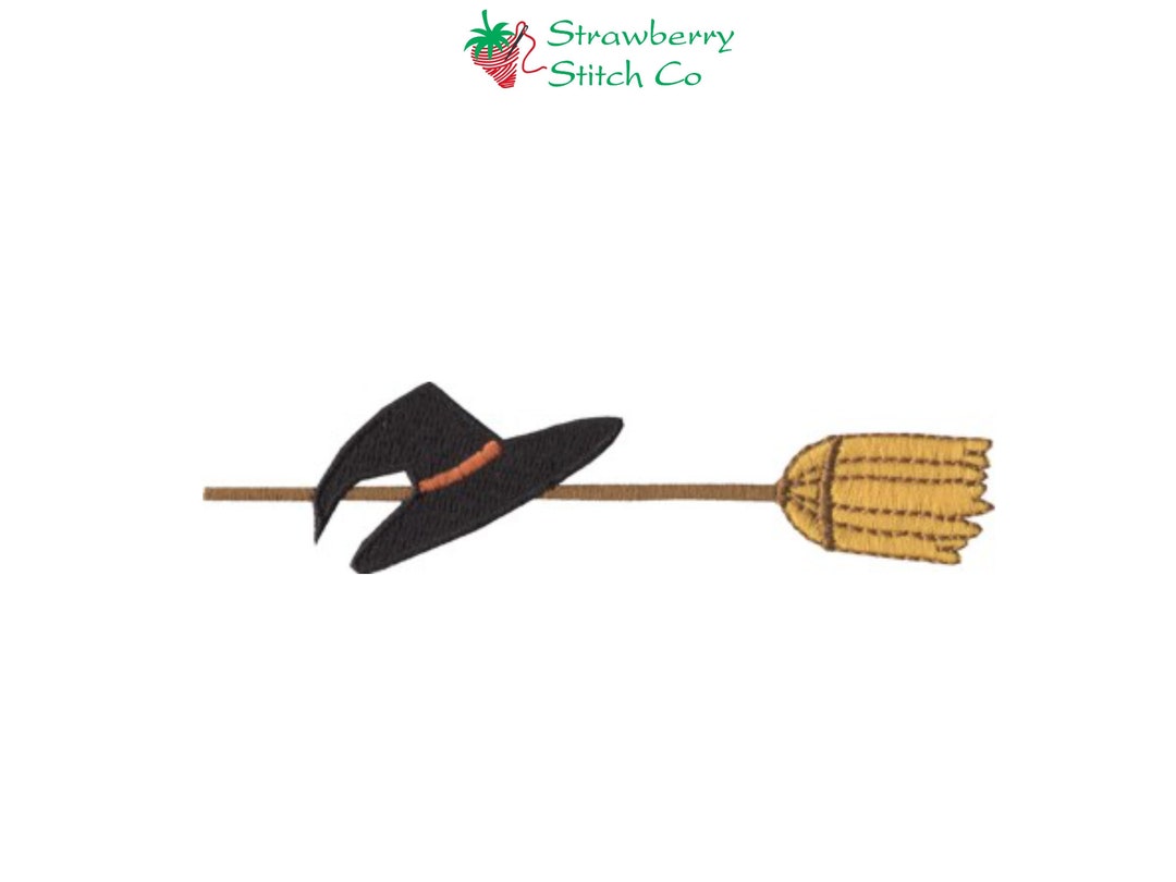 Witches Broomstick Border Embroidery Digital Download - Etsy