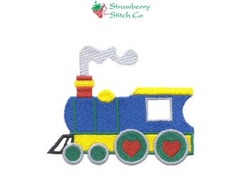 Steam Train Machine Embroidery - Etsy