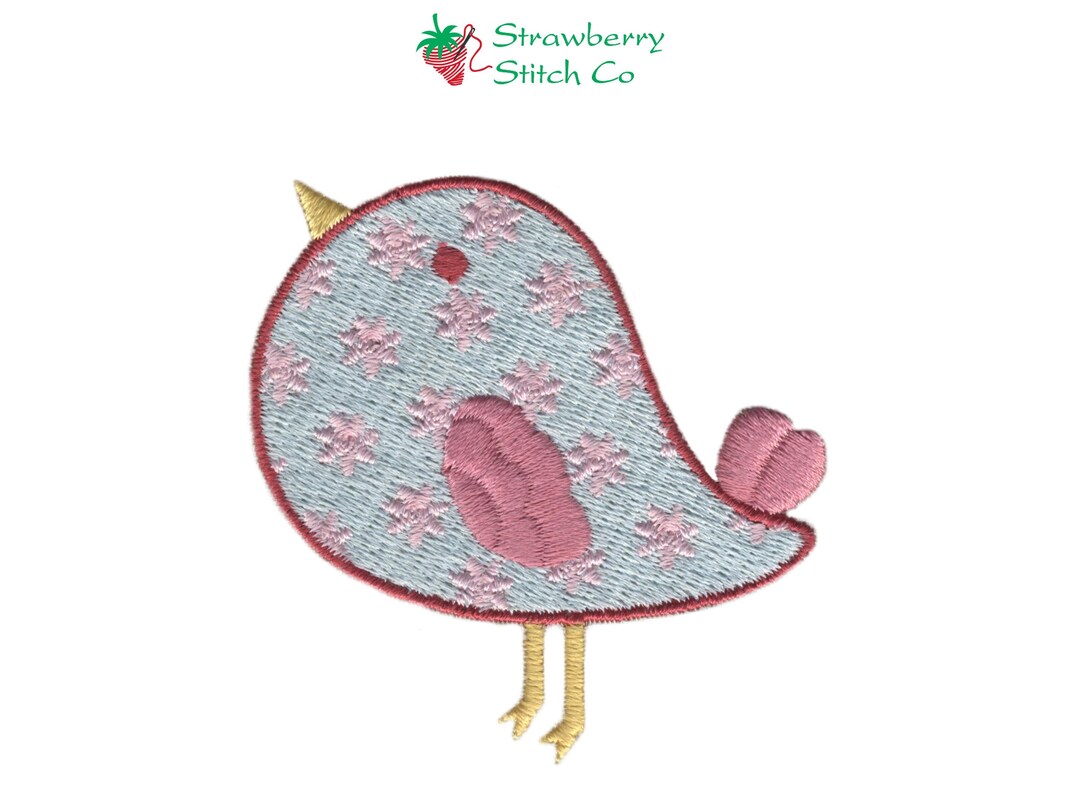 Flowered Baby Bird Embroidery Design - Etsy