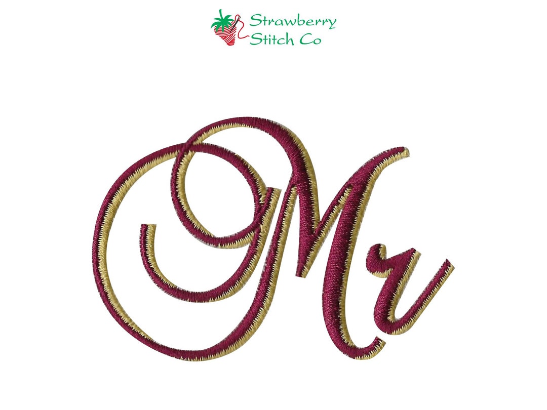 Script Mr, Embroidery Design, Wedding Embroidery, Anniversary Design ...