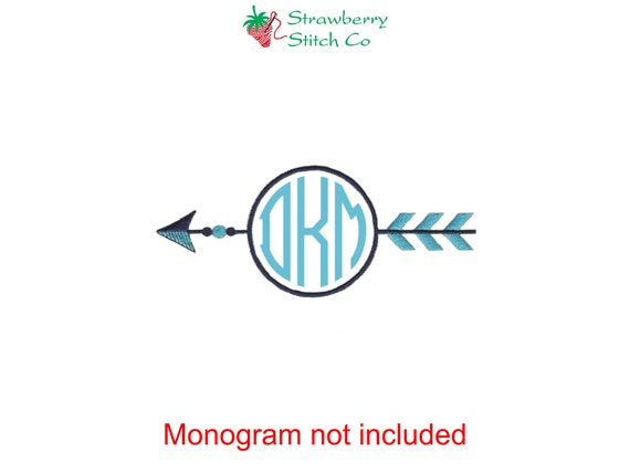 Arrowhead Monogram Border Embroidery Design Instant Download | Etsy