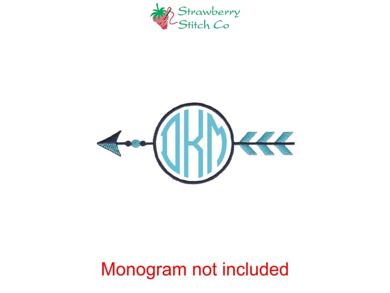 Arrowhead Monogram Border Embroidery Design Instant Download - Etsy