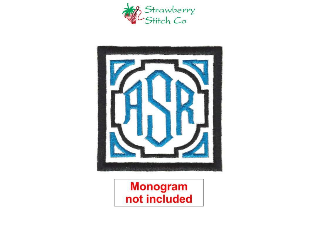 Traditional Monogram Border Embroidery Digital Download - Etsy