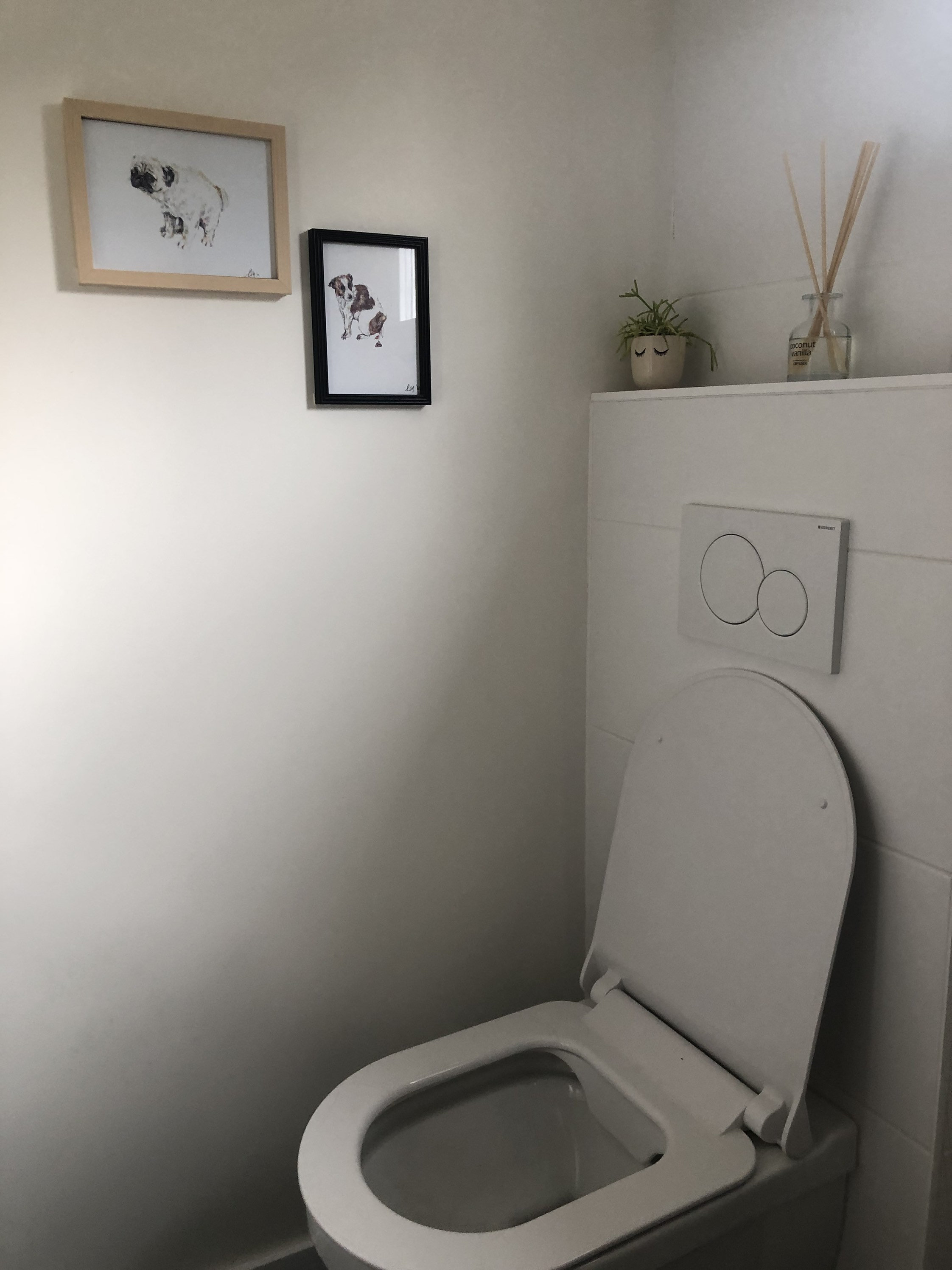 Buy White Dog Poop Poster for Toilet Wall Decoration Wall, Art ...