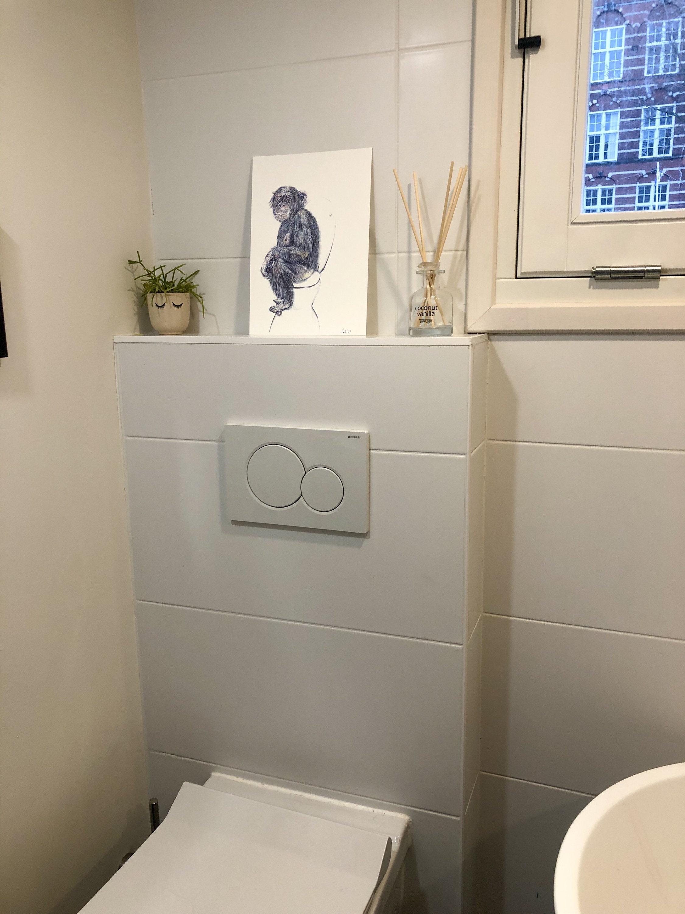 Poep aap grappig toilet wanddecoratie poster Poep Badkamer - Etsy Nederland