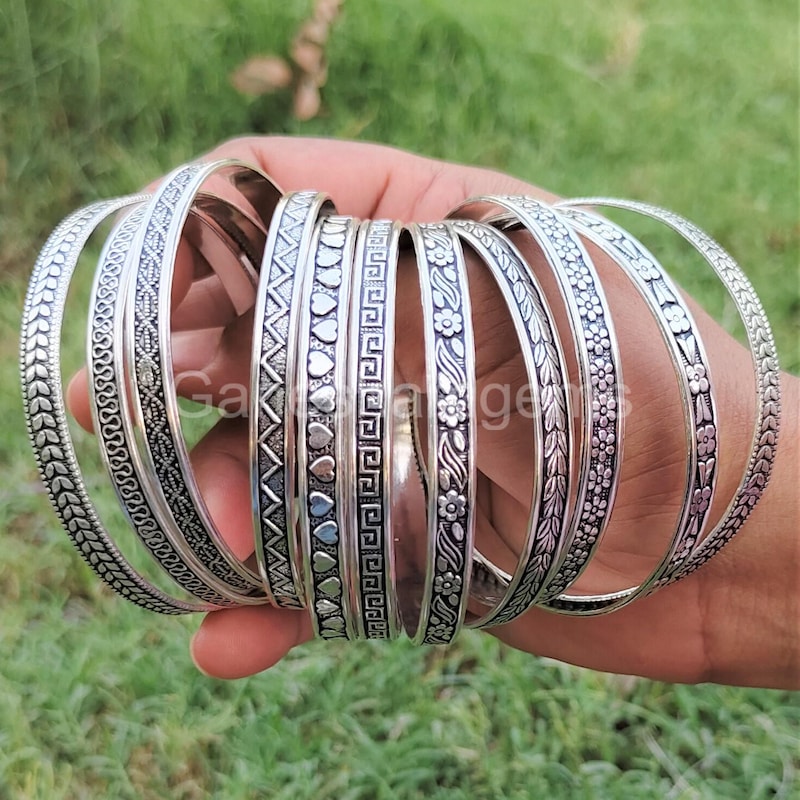 Oxidized Bangles - Etsy