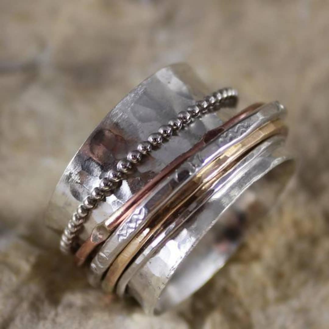 925 Silver Spinner Ring* Handmade Ring* Women's Ring* Spin Ring ...