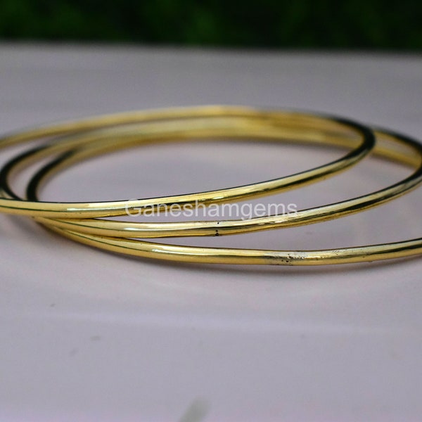 Brass Bangle Set - Etsy