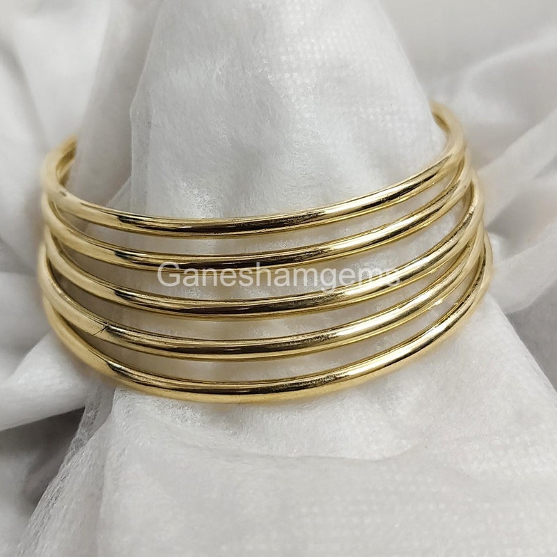 Brass Bangle Set - Etsy