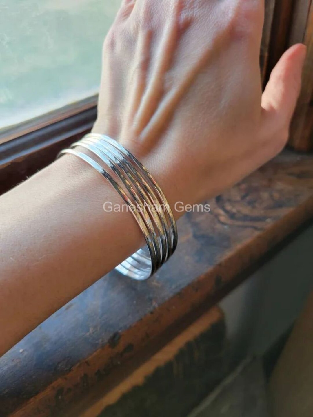 7 Set of Bangle, Sterling Silver Bangles, Simple Silver Bangles, 7 Day ...