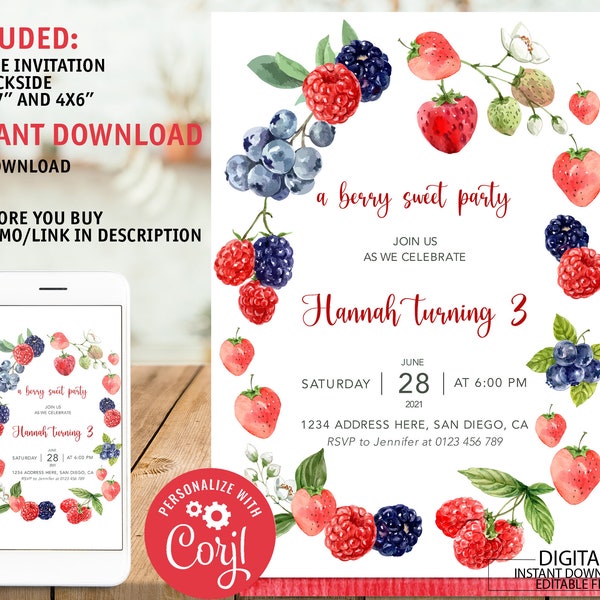 Fruit Invite - Etsy