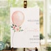 Editable Pink Balloon Welcome Sign, Baby Shower Party Printable Sign ...
