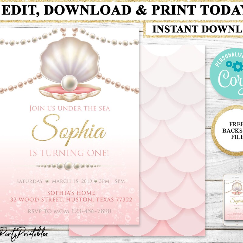 Seashell Invitations - Etsy