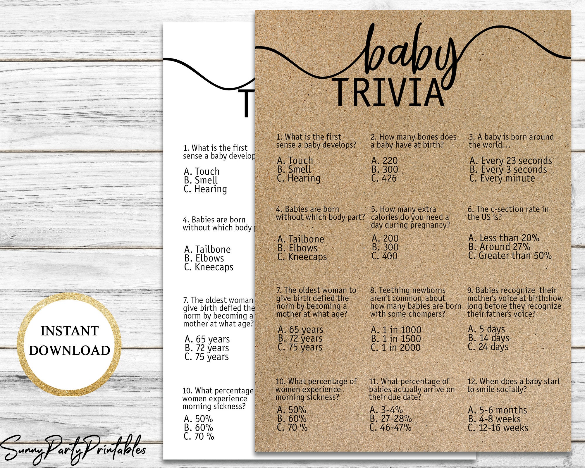 Baby Shower Trivia Game Printable Baby Shower Trivia Quiz Etsy Canada Baby Shower Trivia Game Printable Baby Shower Trivia Quiz Etsy Canada