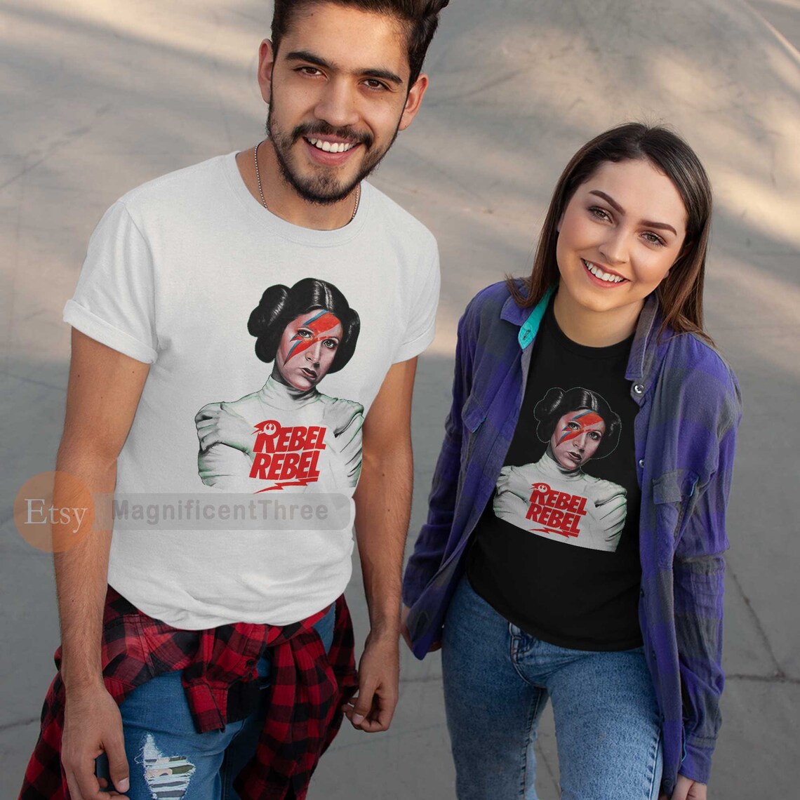Rebel Rebel Shirt Princess Leia Tee Retro Rocker Style | Etsy