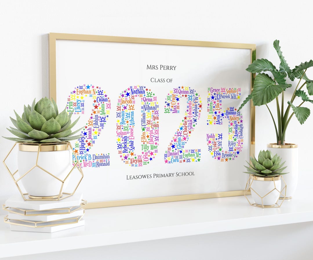 Personalized Class of 2025 Leavers Word Art Print - Etsy UK