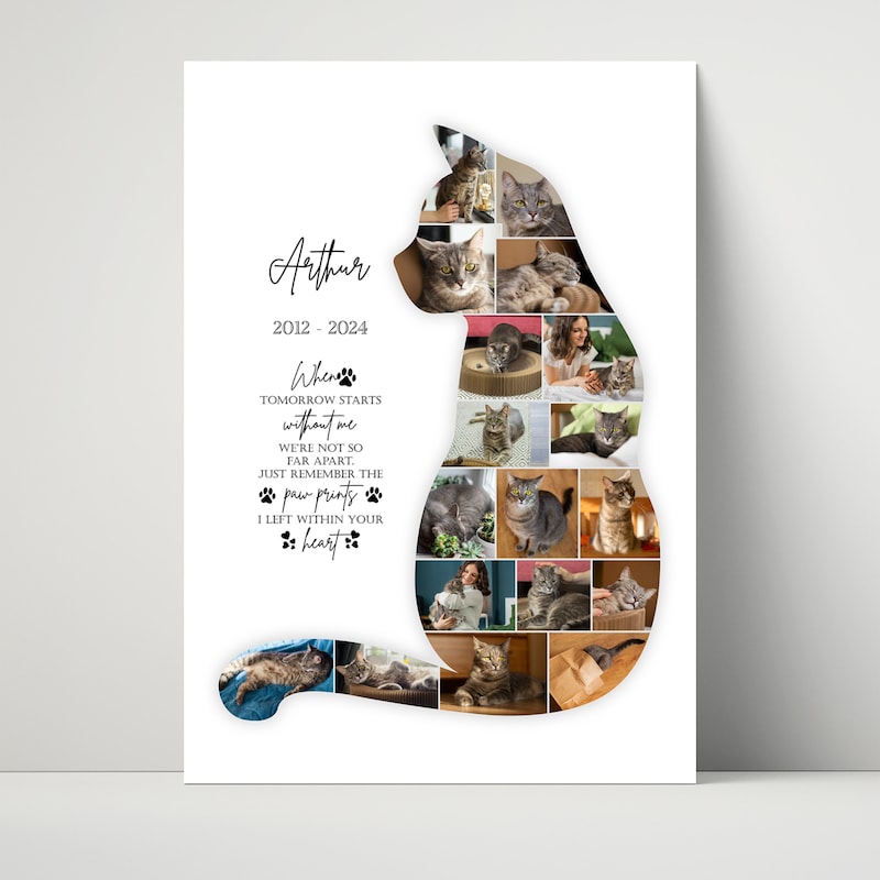 Pet Loss Collage Blanket - Etsy UK