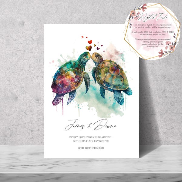 Turtle Wedding - Etsy