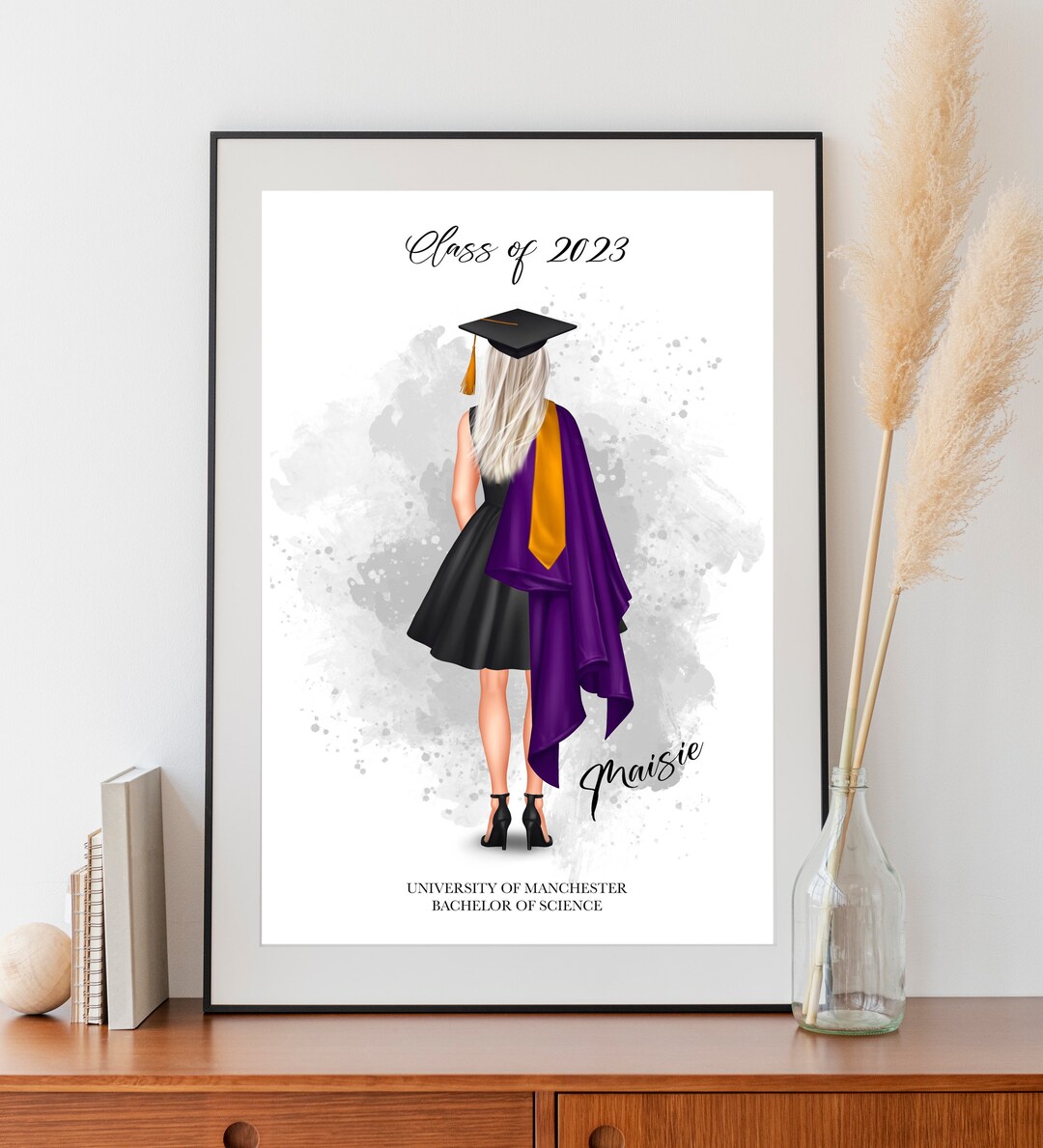 Personalised Graduation Print, Graduation Gift, Friends Graduation ...