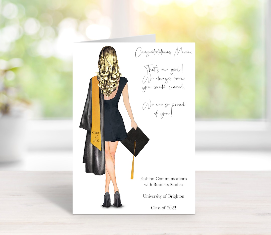 Carte de graduation Carte personnalisée Personnalisée - Etsy France