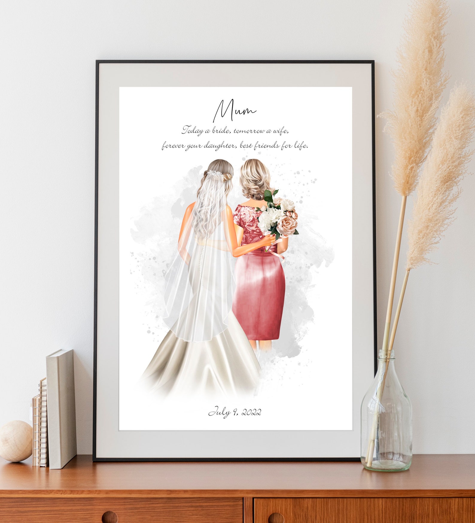 Personalised Mother of the Bride Print, Mother of the Bride Custom ...