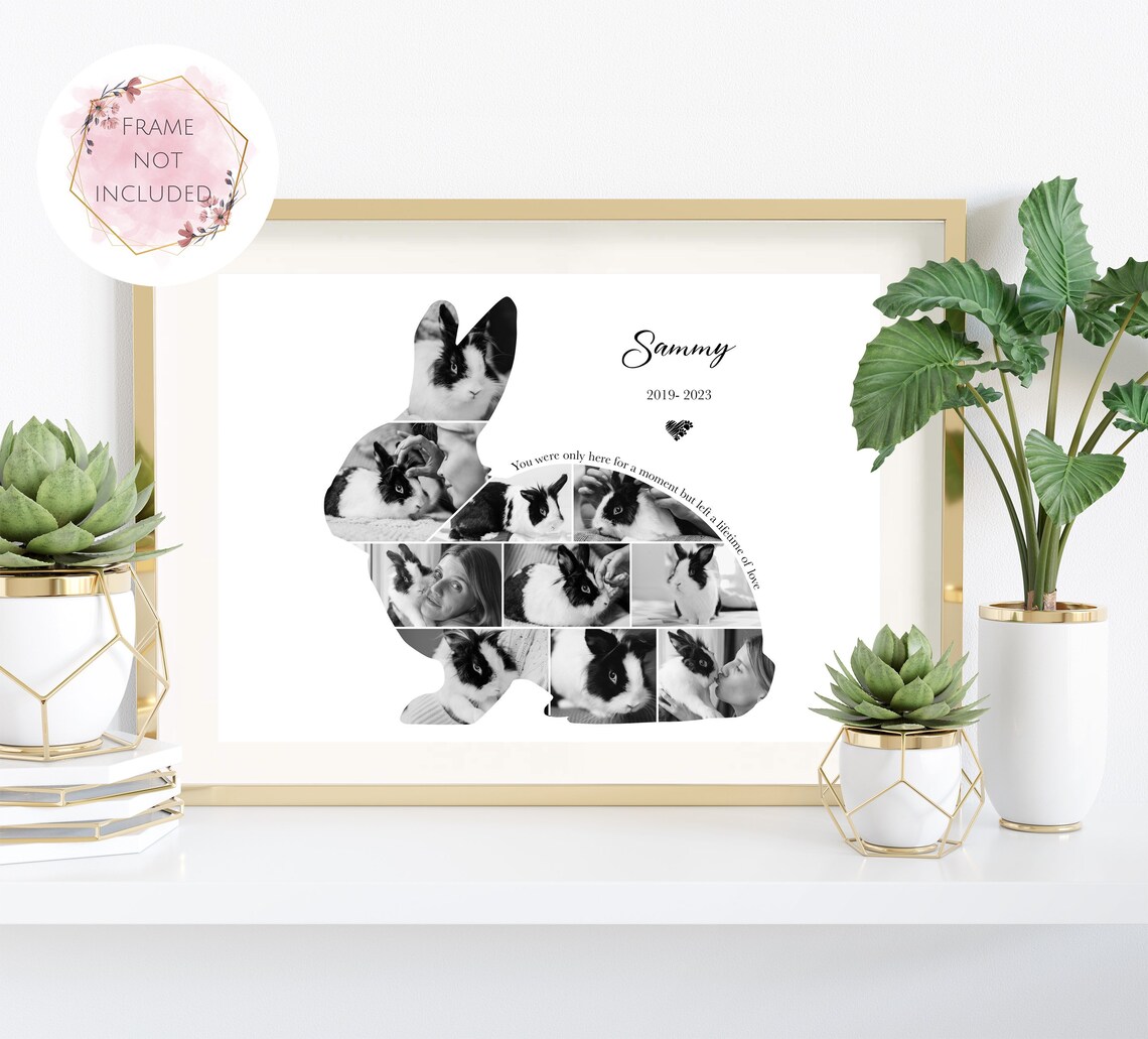 Custom Rabbit Photo Collage Rabbit Lover Gift Pet Memorial - Etsy