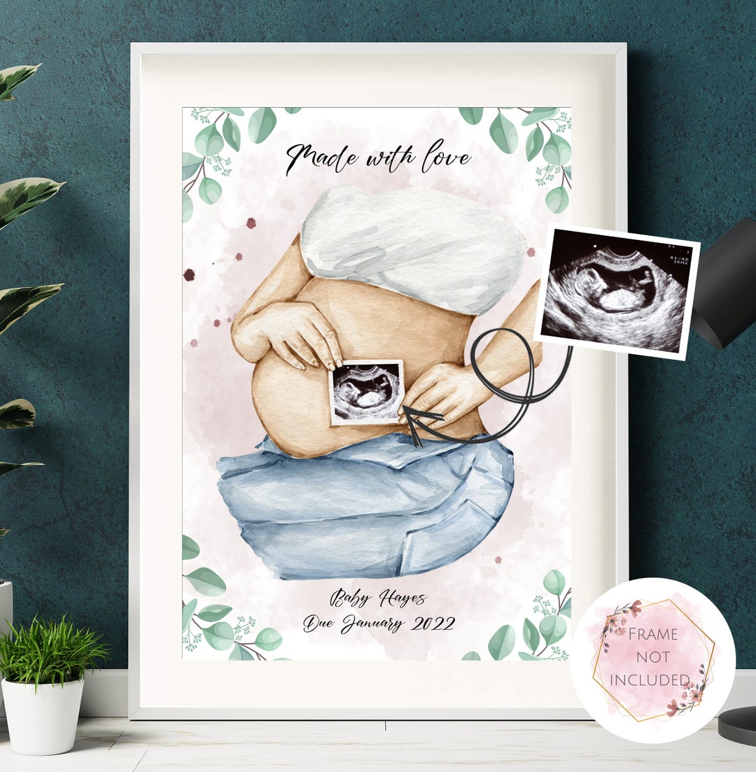 Pregnancy Scan Print, Pregnant Mum Gift, Baby Scan Photo, Baby Shower ...